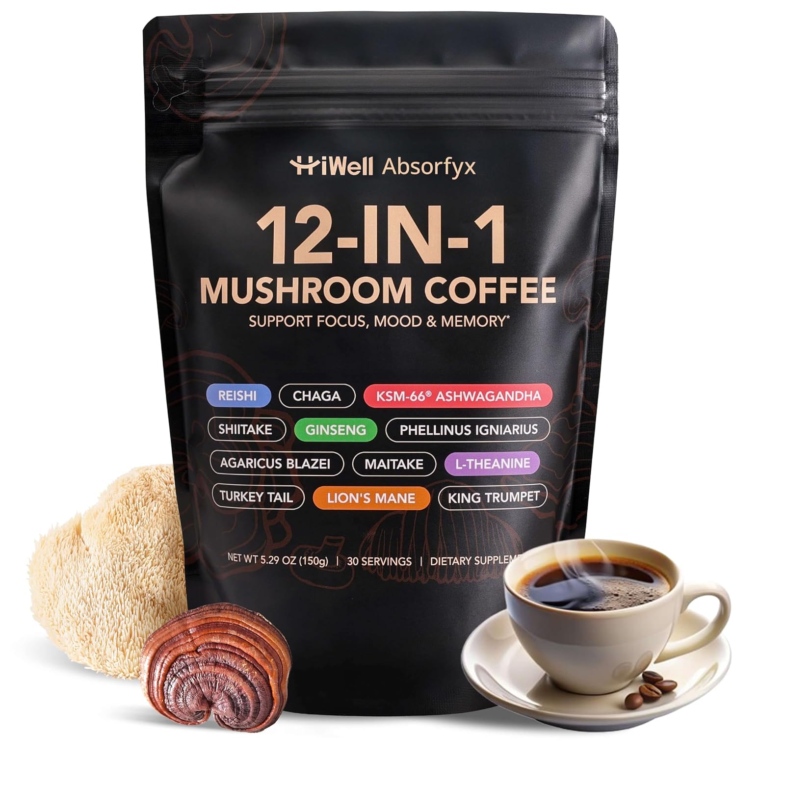 HiWell mushroom coffee blend