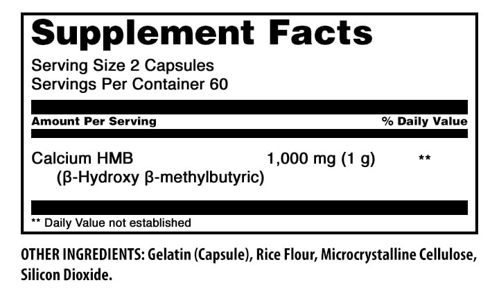 HMB 1000 mg capsules for athletes