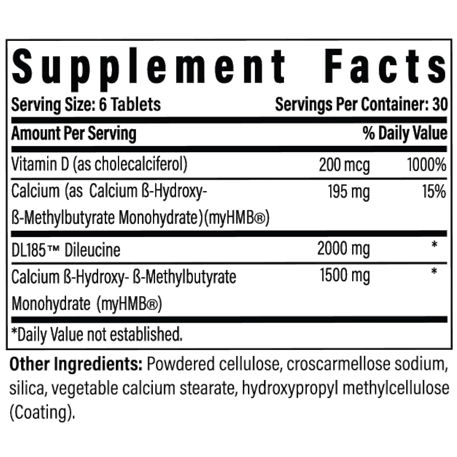 HMB and Dileucine muscle supplement