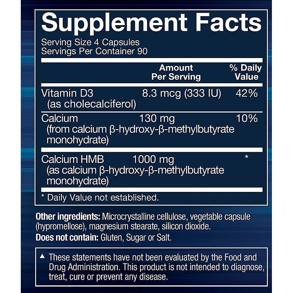HMB and vitamin D3 for muscle support