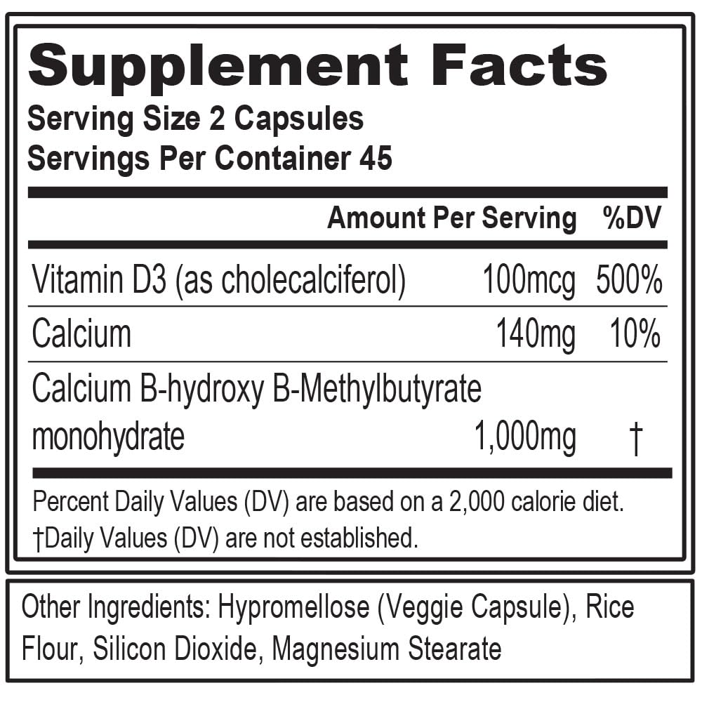 HMB capsules for athletic performance