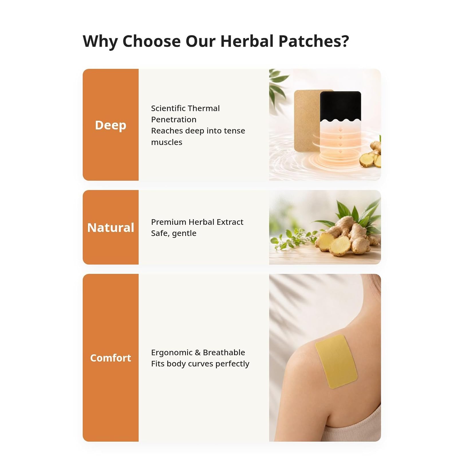HMBMO ginger patches for muscle support