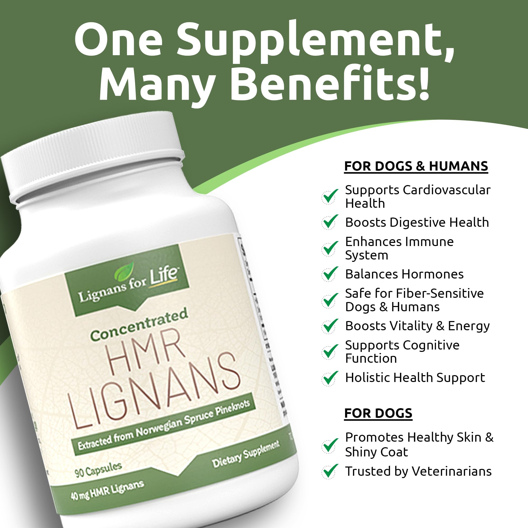 HMR lignans for dog vitality