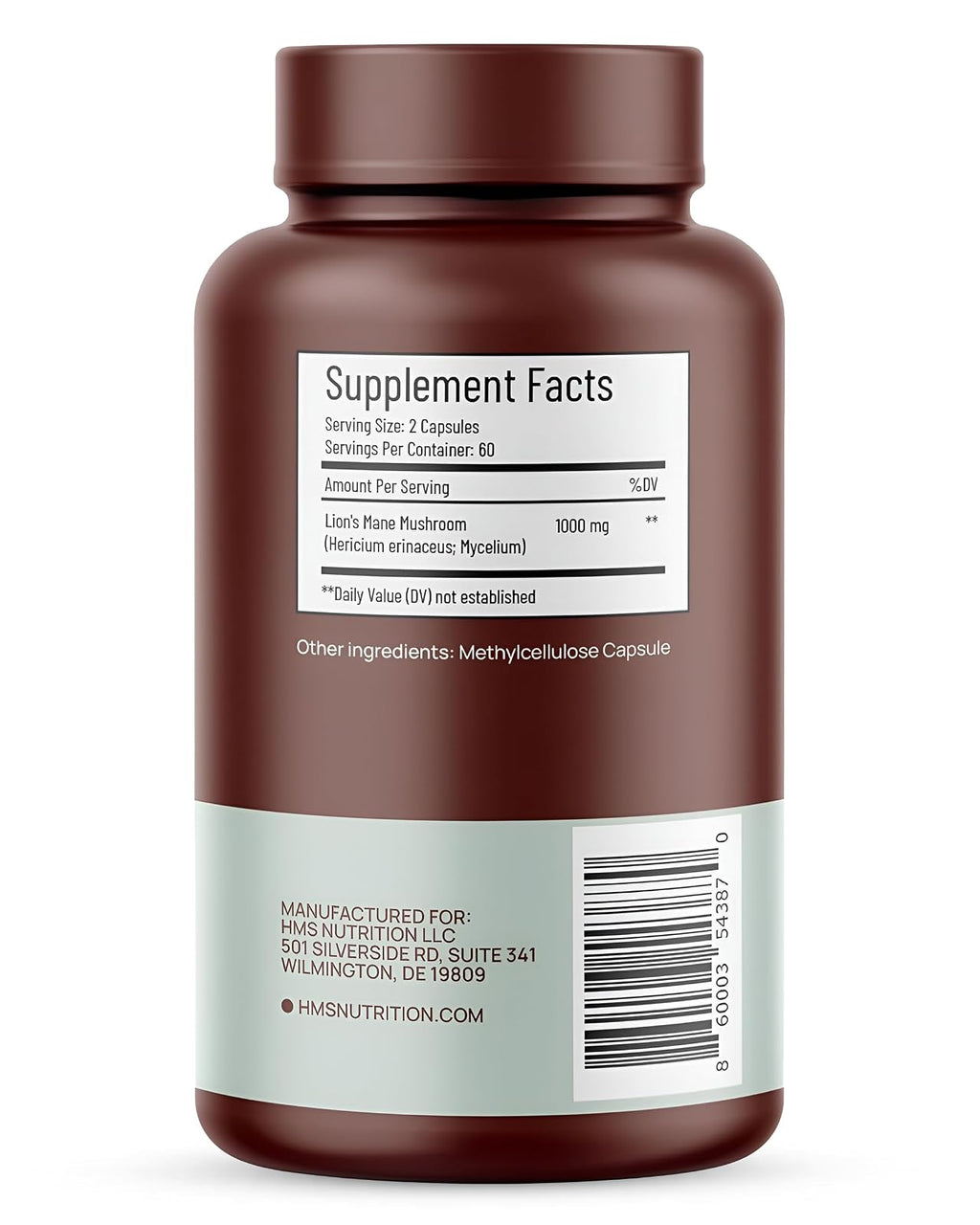 HMS Nutrition lion's mane capsules