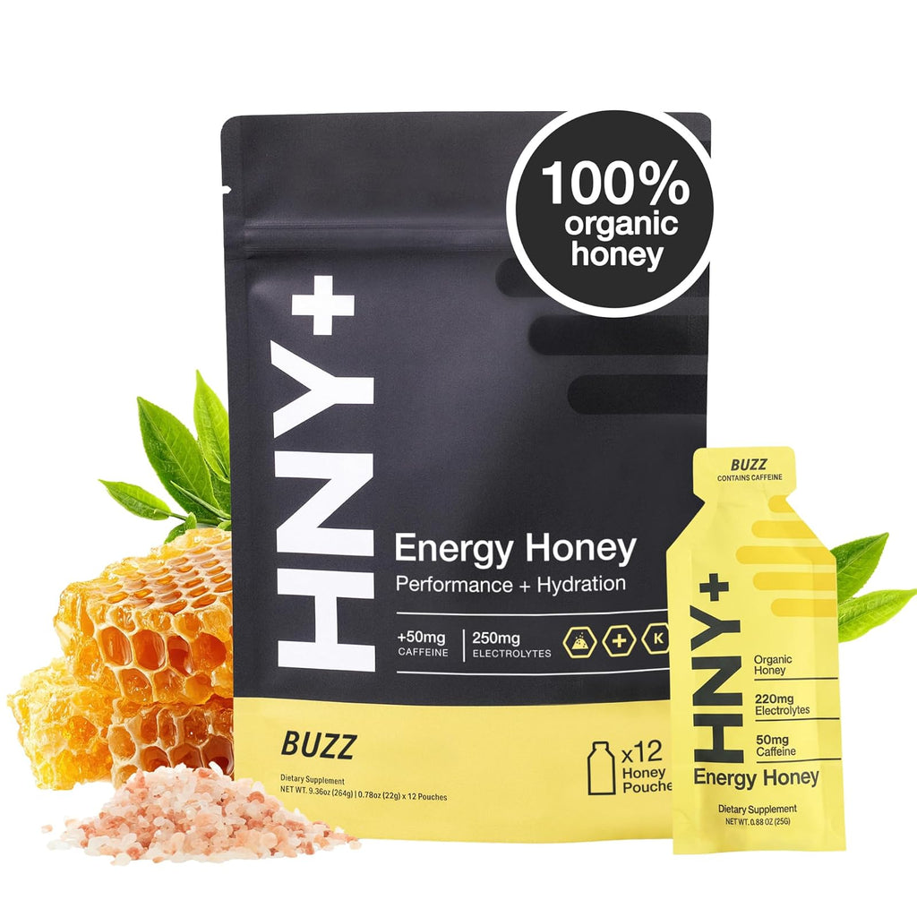 HNY+ Buzz organic honey energy gel