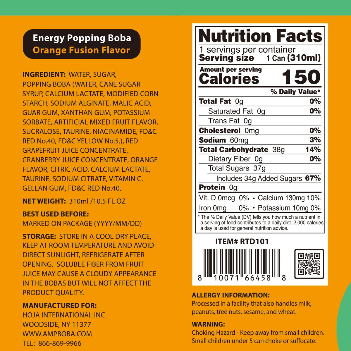 Hojalicious sports nutrition beverage