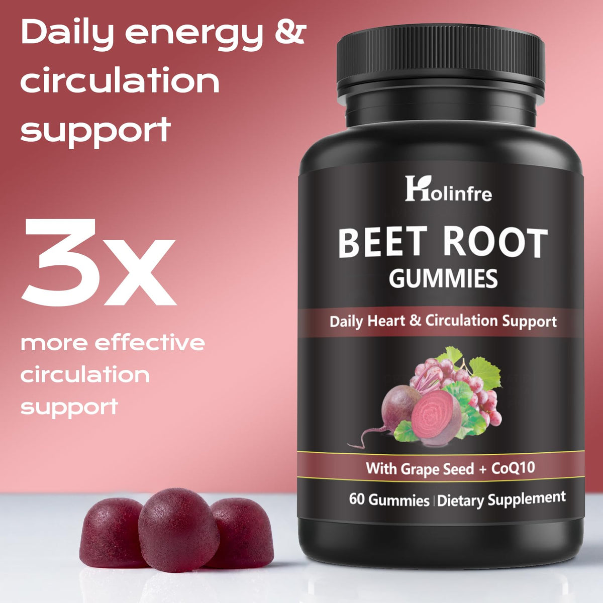 Holinfre beet root gummies for wellness
