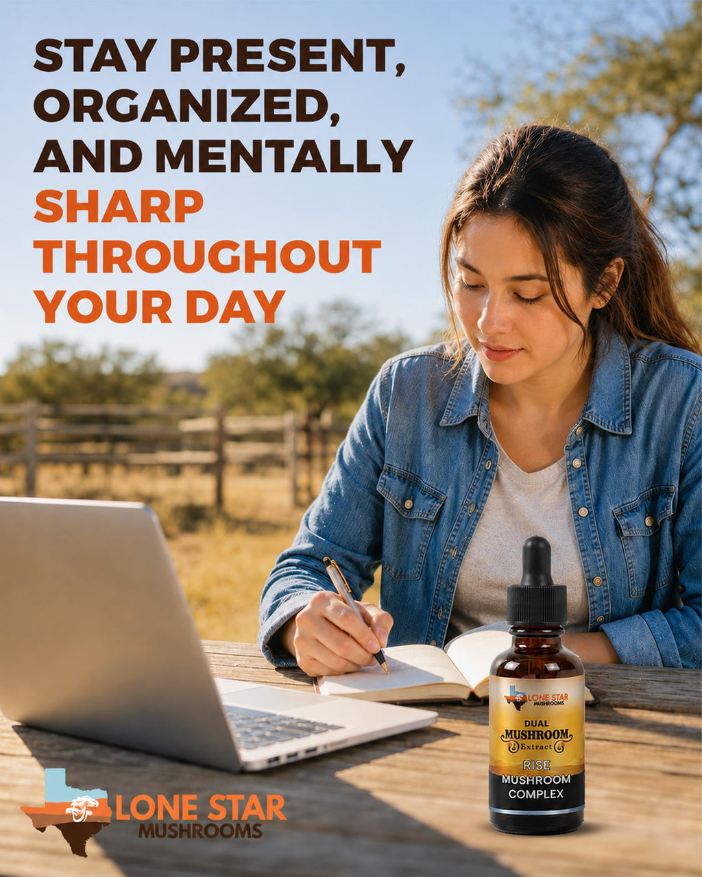 Holistic approach with mushroom drops