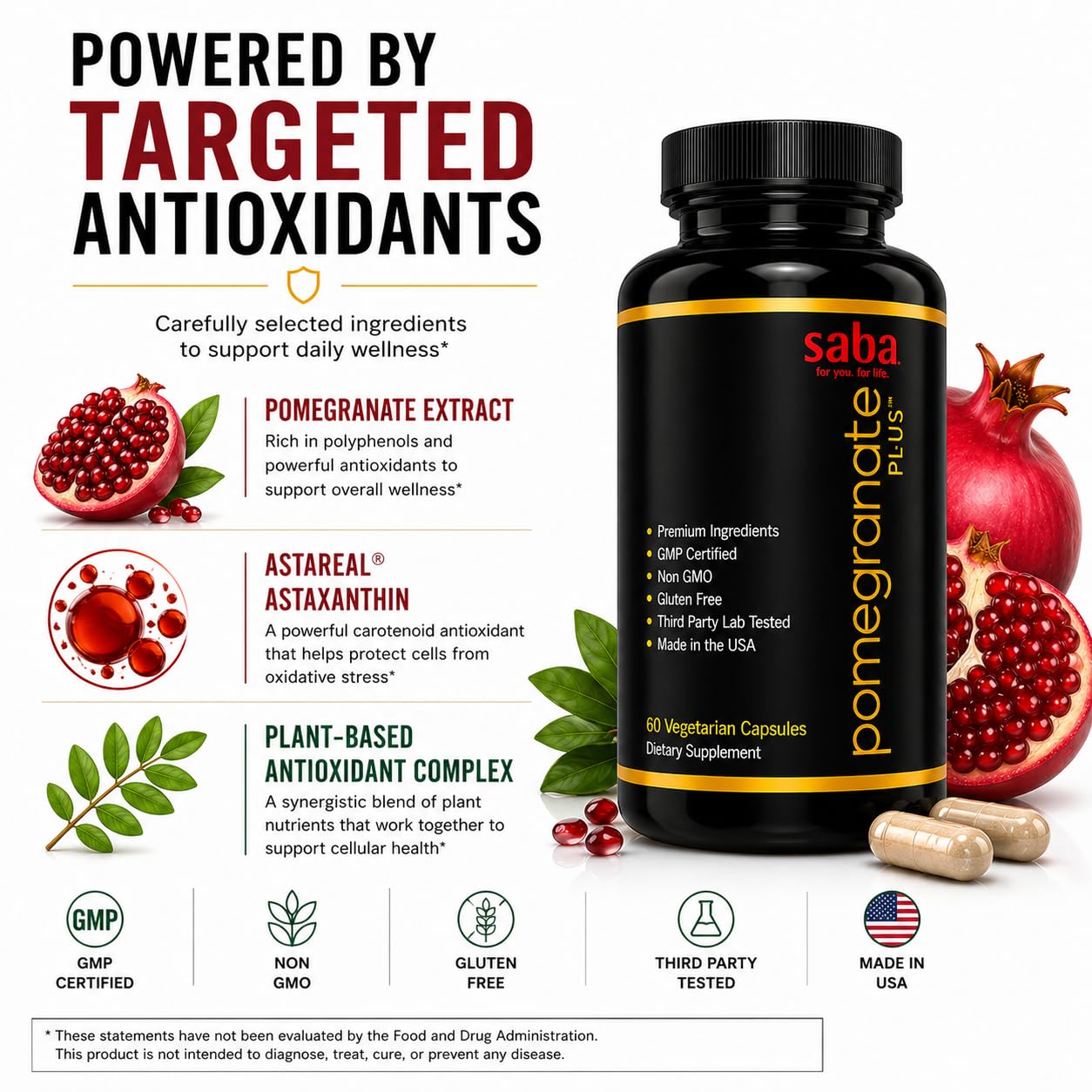 Holistic health benefits of pomegranate extract
