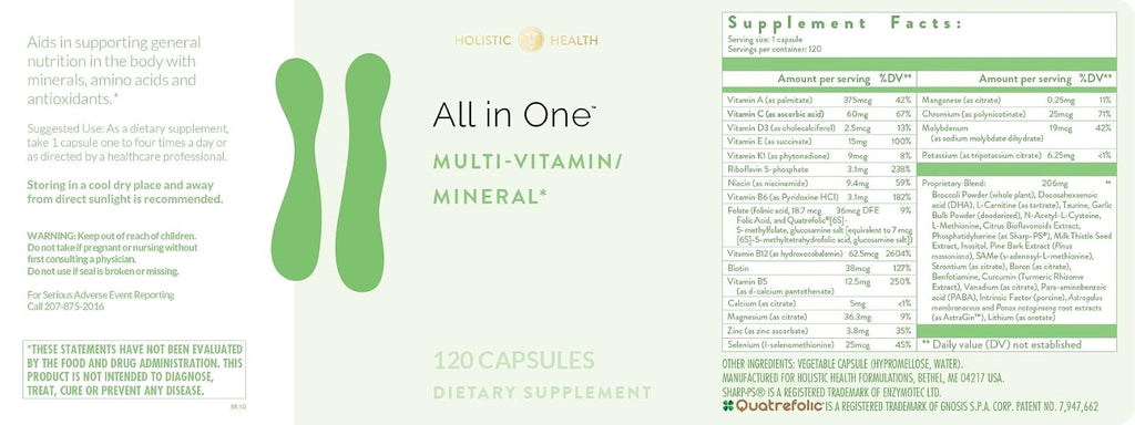 Holistic Health multivitamin for immune boost