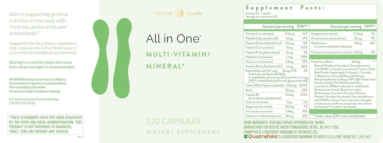 Holistic Health multivitamin for immune boost