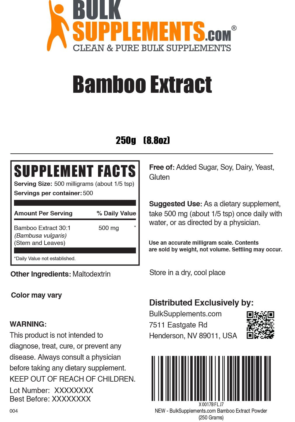 Holistic health with bamboo extract