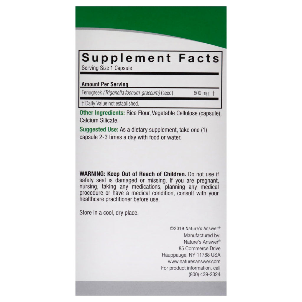 Holistic health with fenugreek supplements