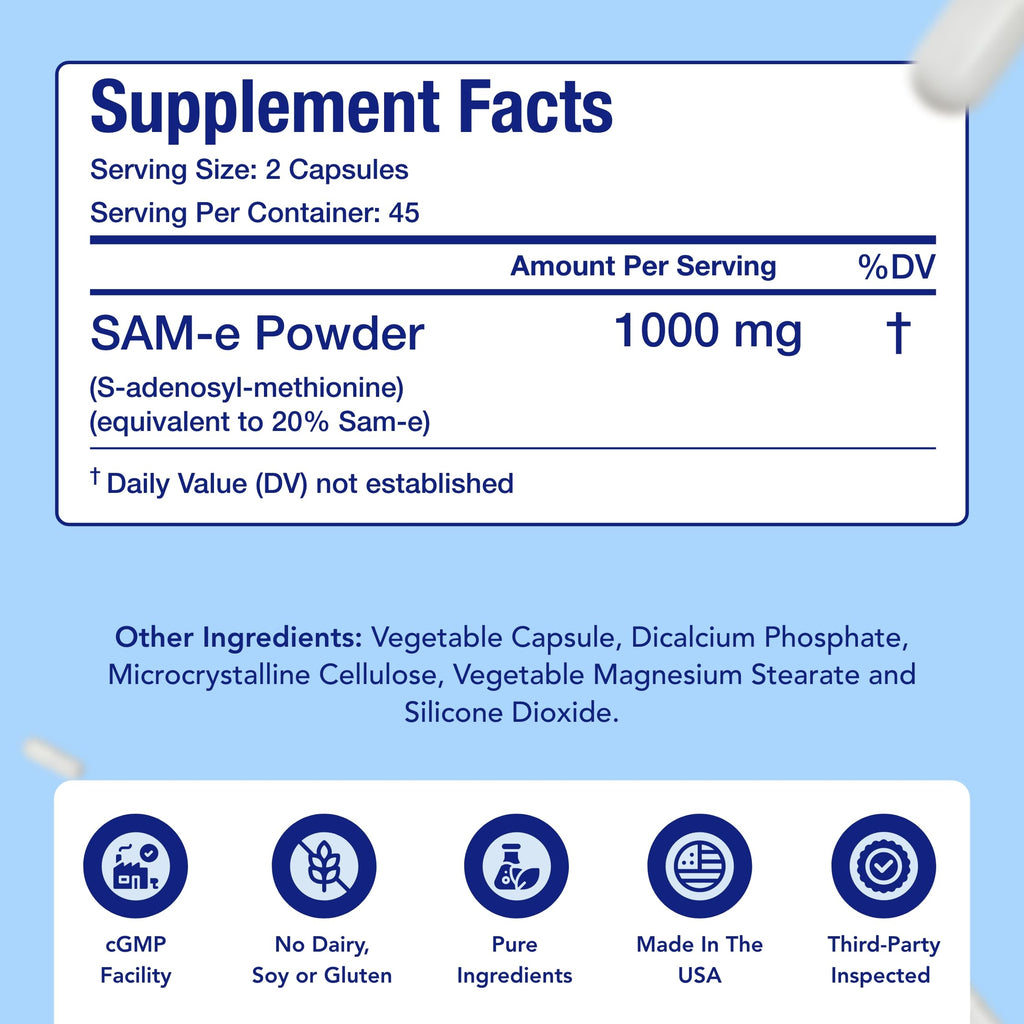 Holistic health with SAM-e supplement