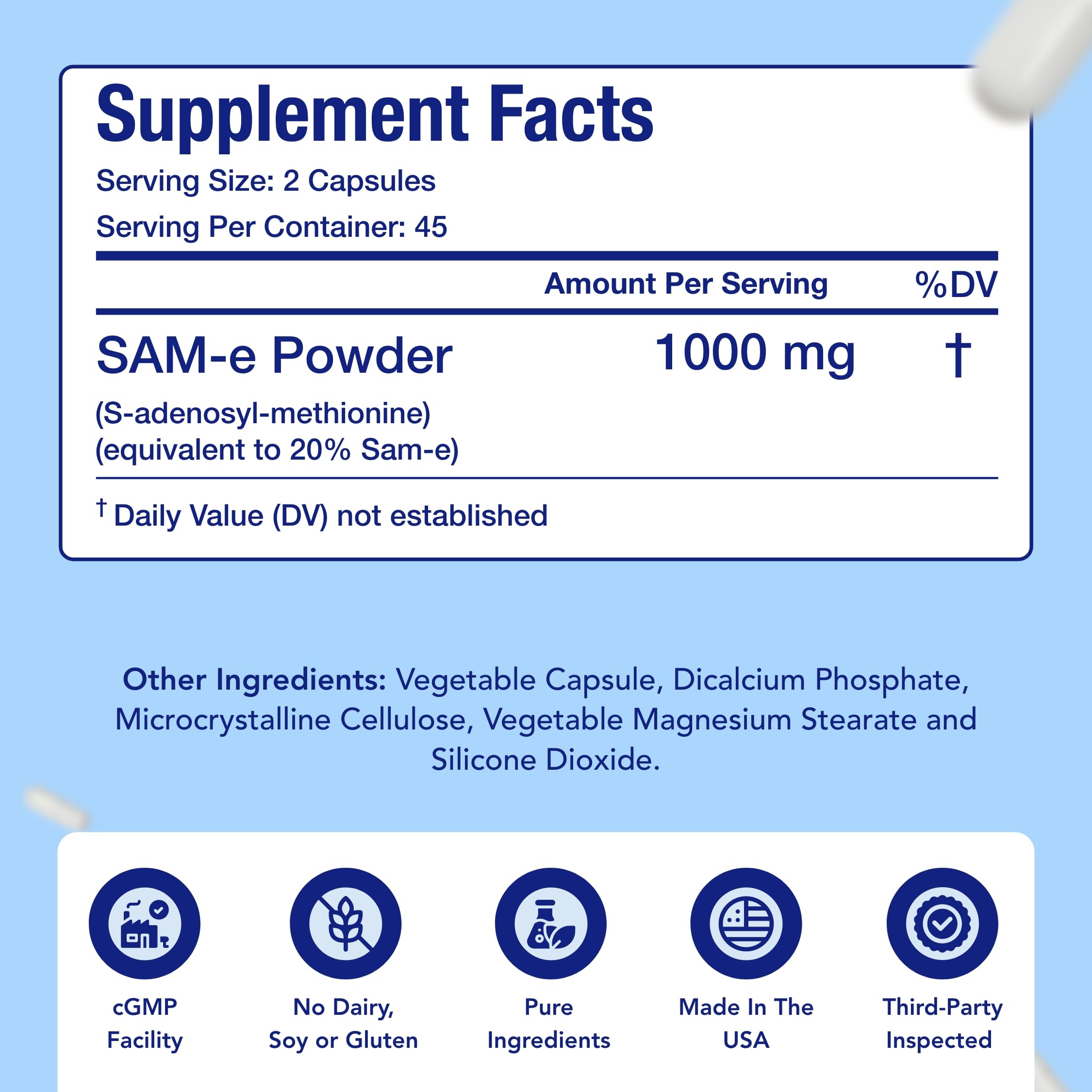 Holistic health with SAM-e supplement