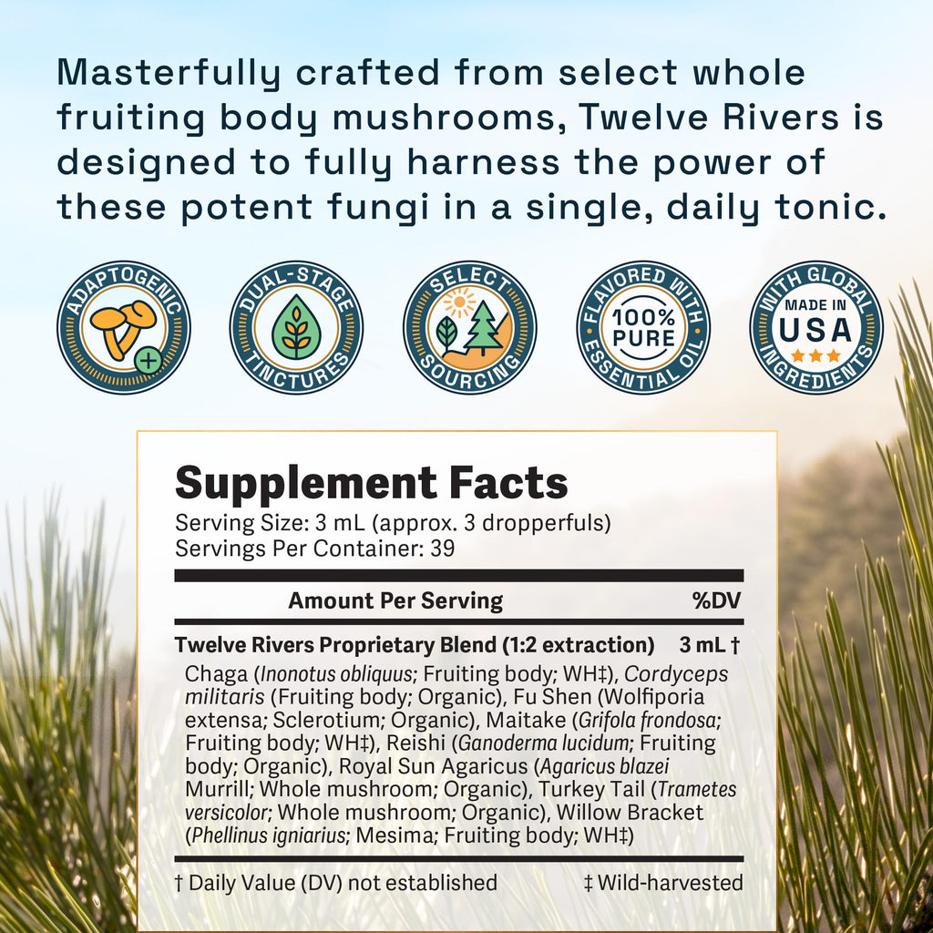 Holistic health with Twelve Rivers mushrooms