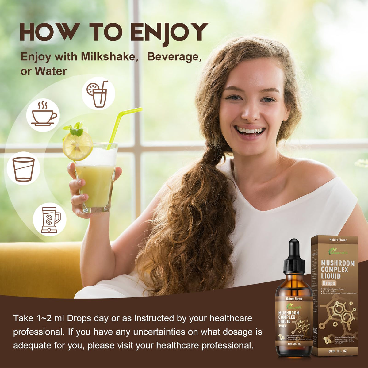 Holistic mushroom tincture for vitality