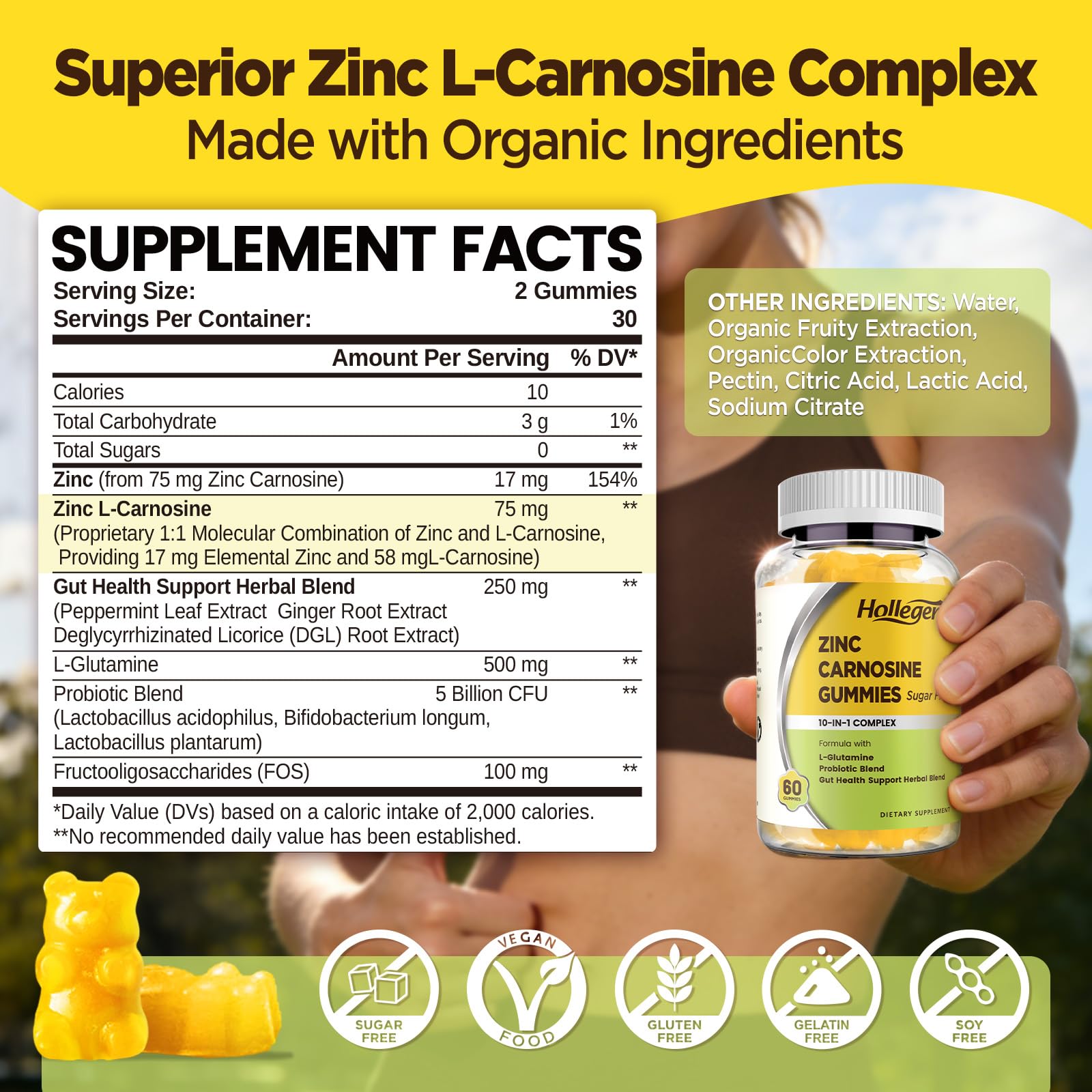 HOLLEGEND Zinc Carnosine 75 mg