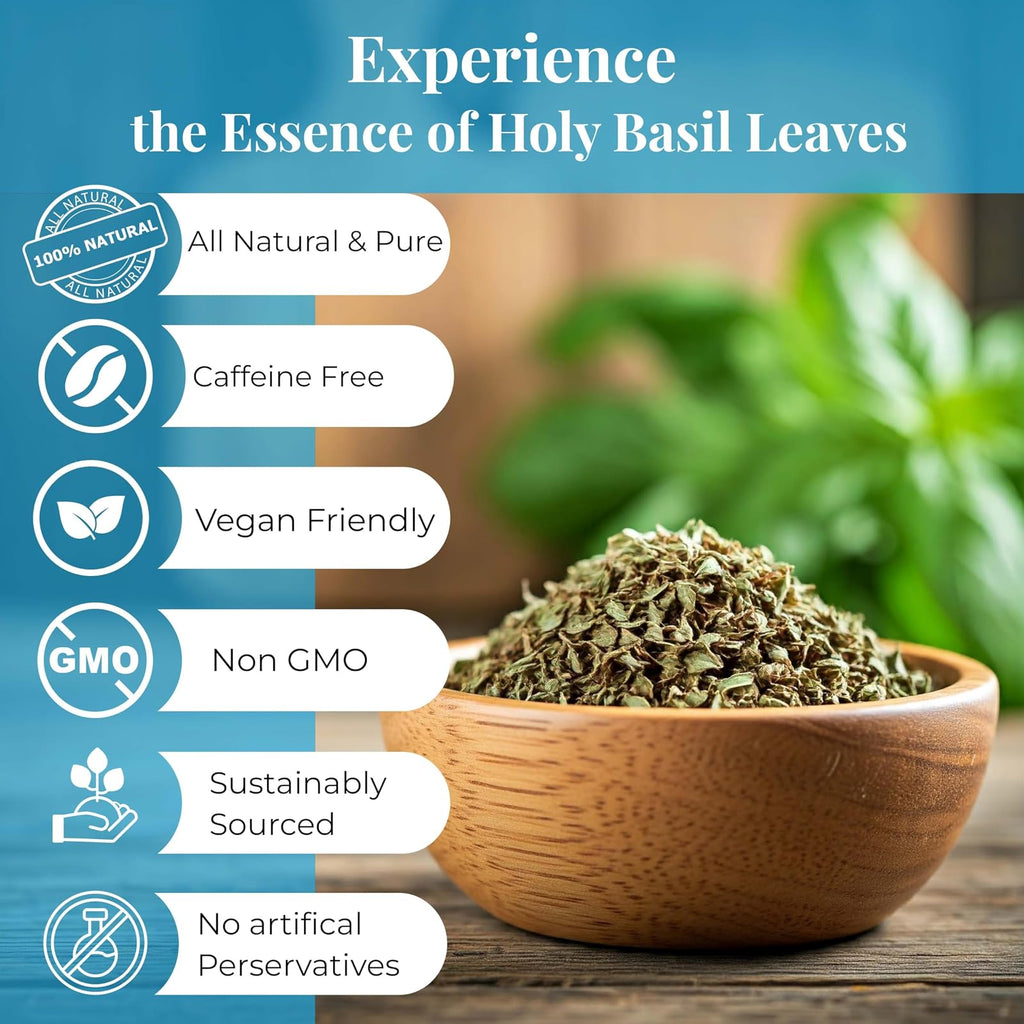 Holy Basil dried leaves for stress relief