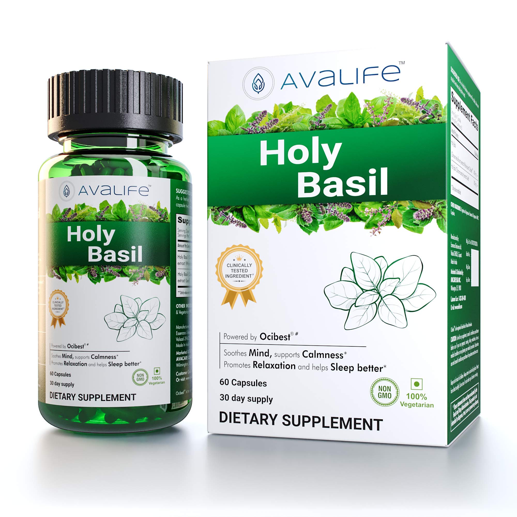 holy basil stress relief capsules