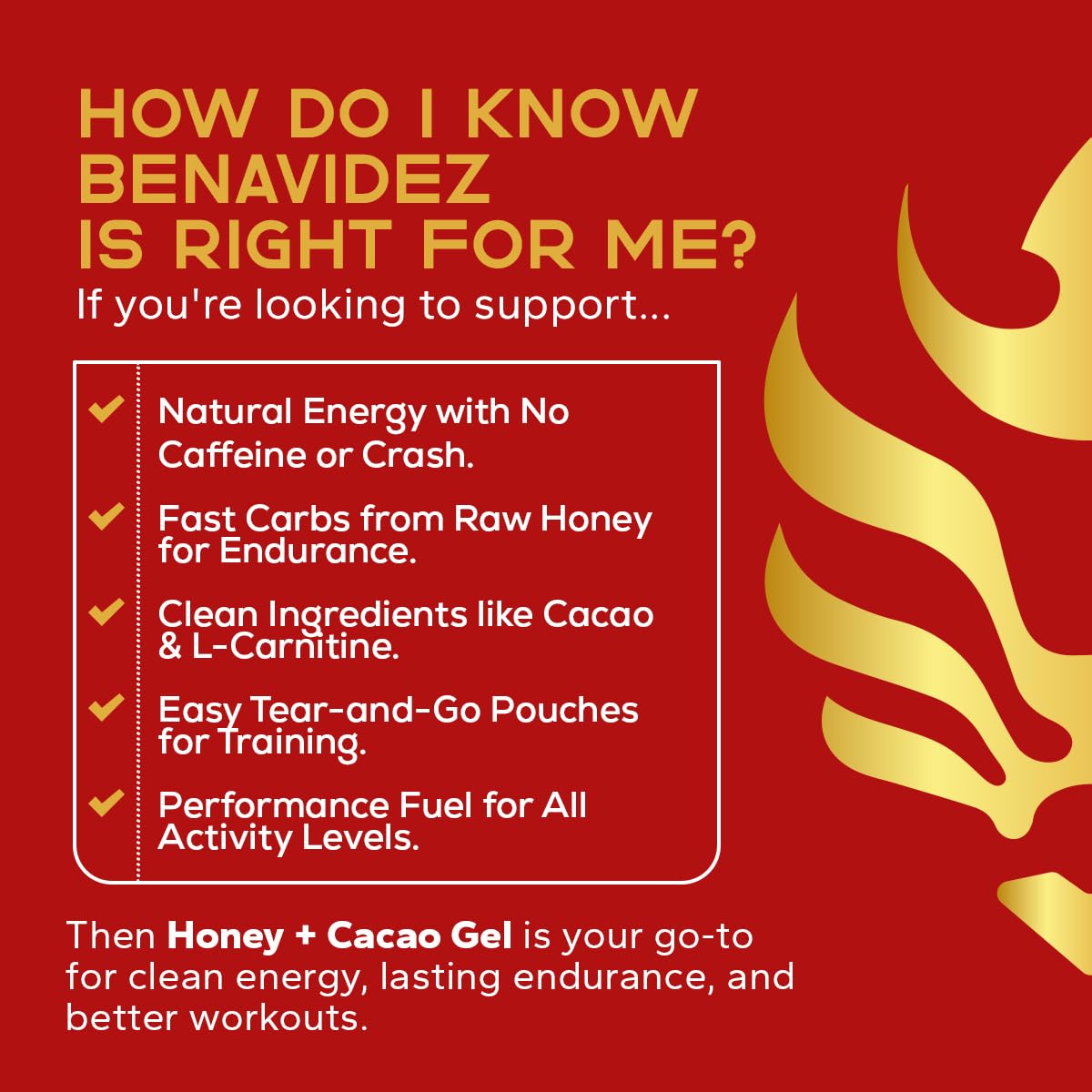 honey and cacao gel for recovery