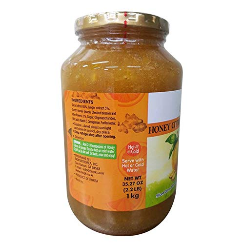 Honey citron ginger tea for soothing