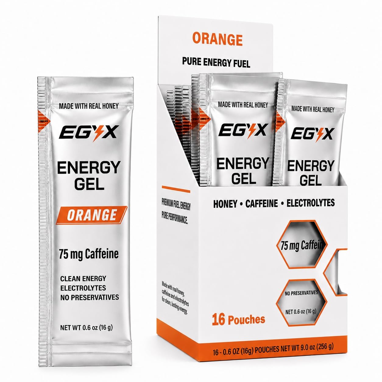 Honey energy gel with caffeine