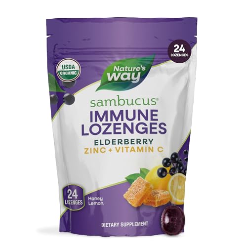Honey lemon elderberry lozenges for health