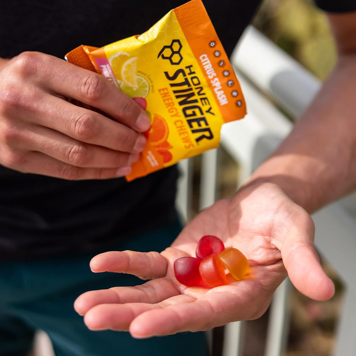 Honey Stinger chews for quick energy