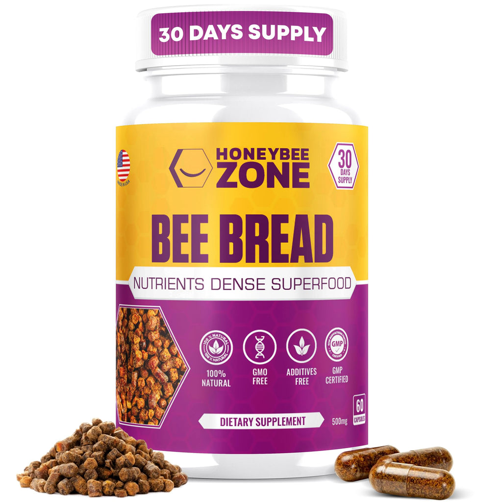 HONEYBEEZONE bee bread capsules for energy