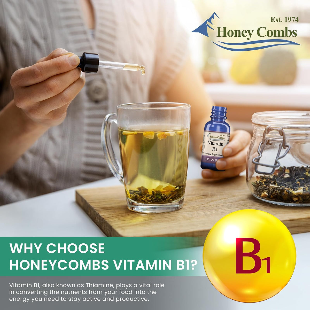 HoneyCombs B1 drops for wellness