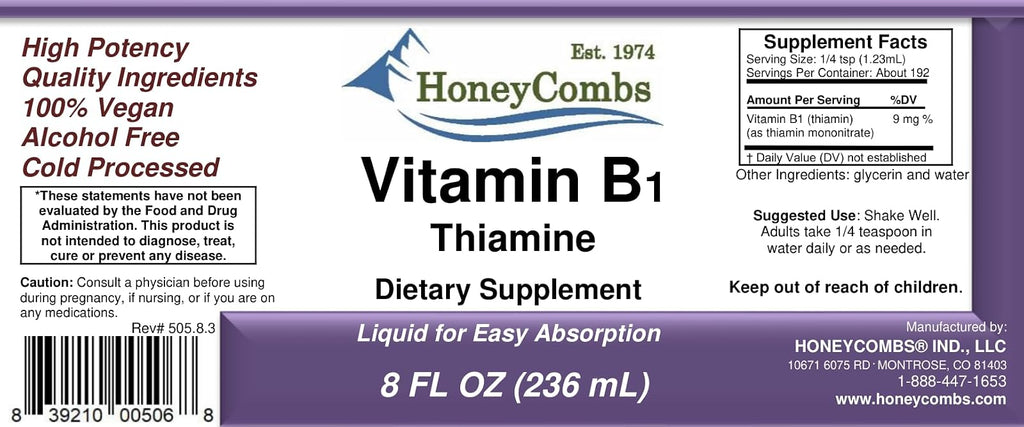 HoneyCombs thiamine supplement