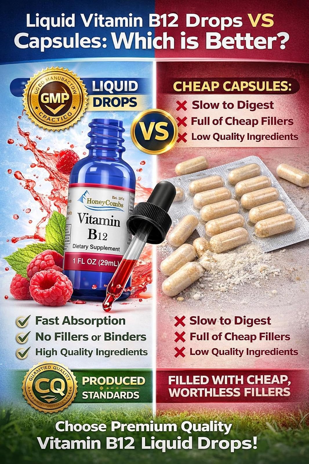 HoneyCombs Vitamin B12 convenient daily supplement