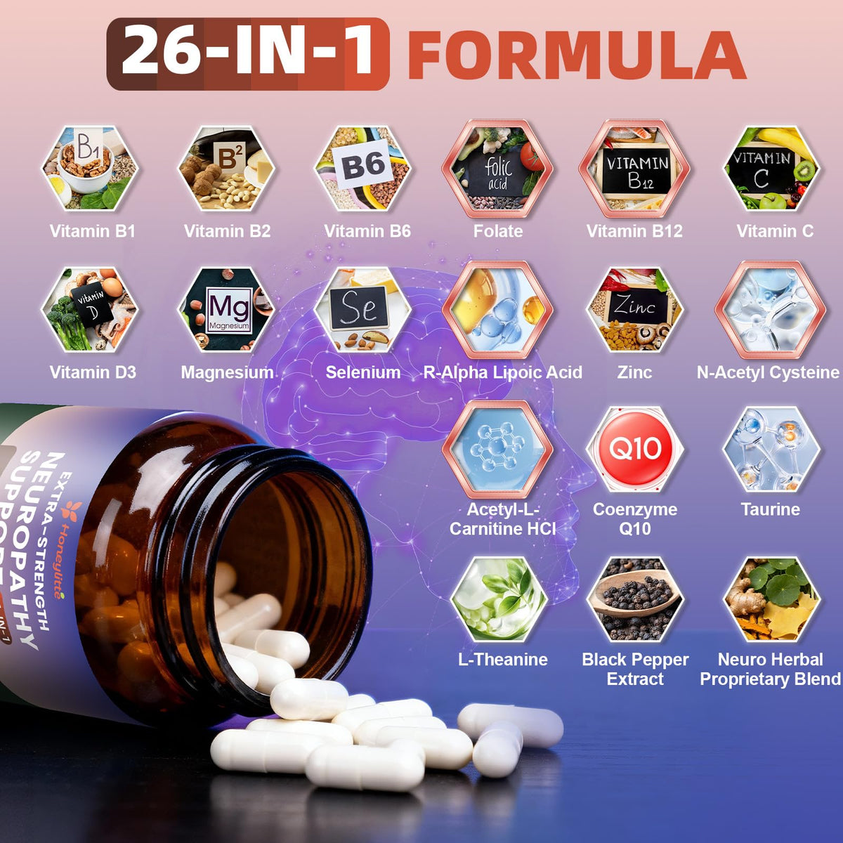 Honeylitte Alpha Lipoic Acid capsules
