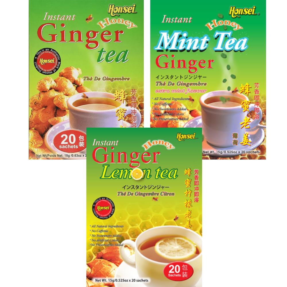 Honsei ginger honey tea sachets