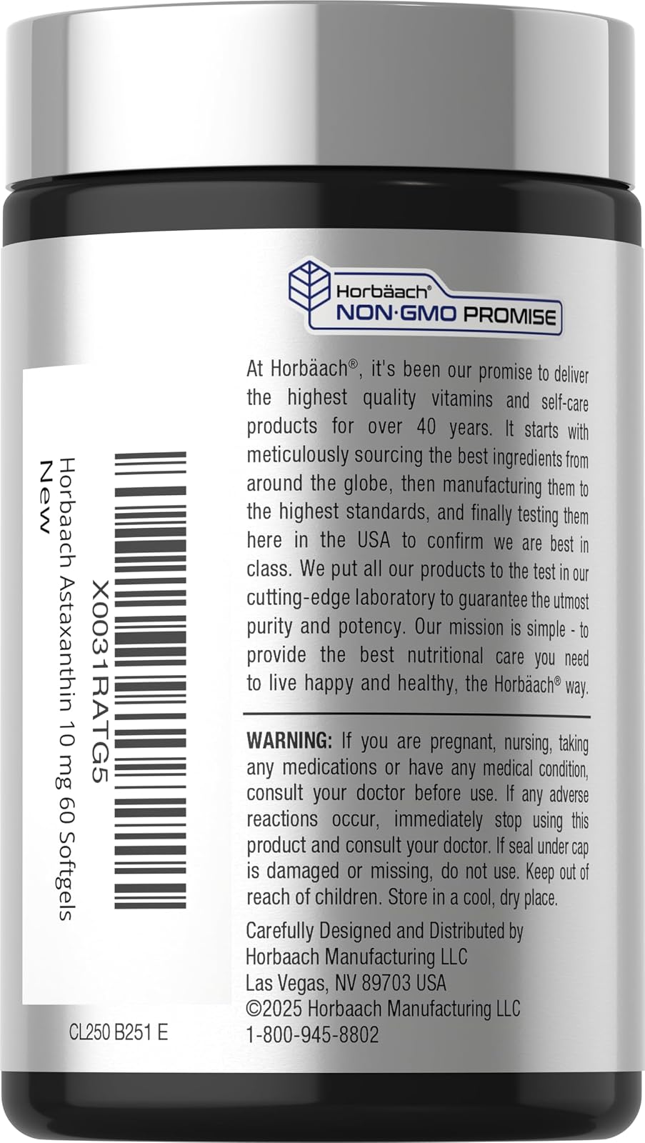 Horbäach Astaxanthin supports skin health