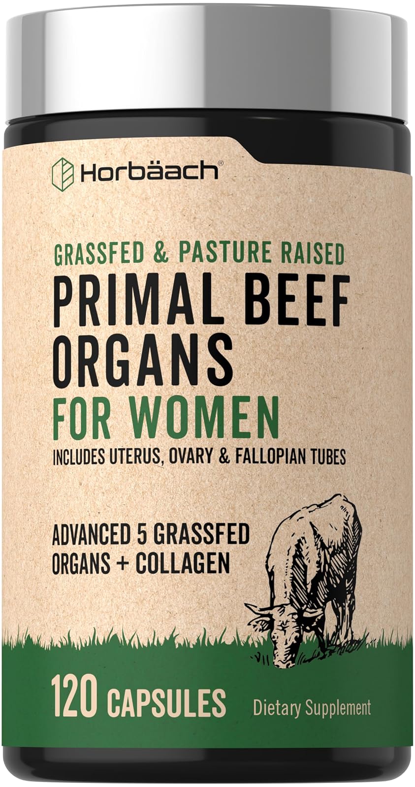 Horbäach beef organ supplement capsules