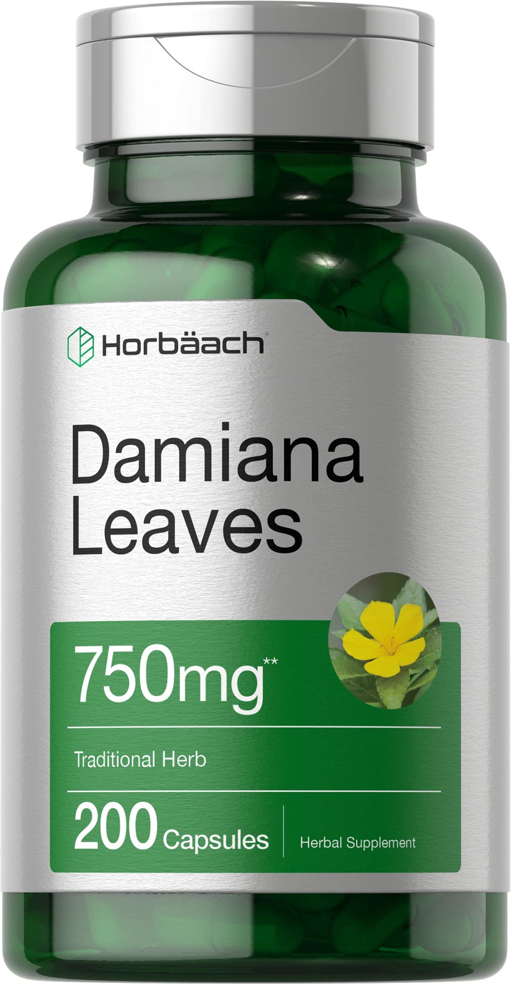 Horbäach Damiana Leaf Extract capsules
