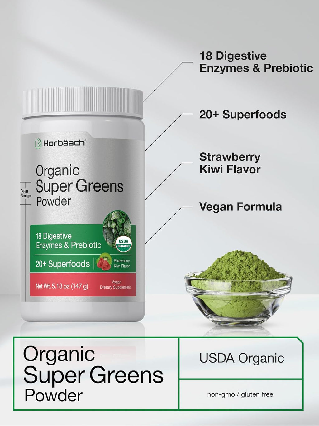 Horbäach greens powder for detox