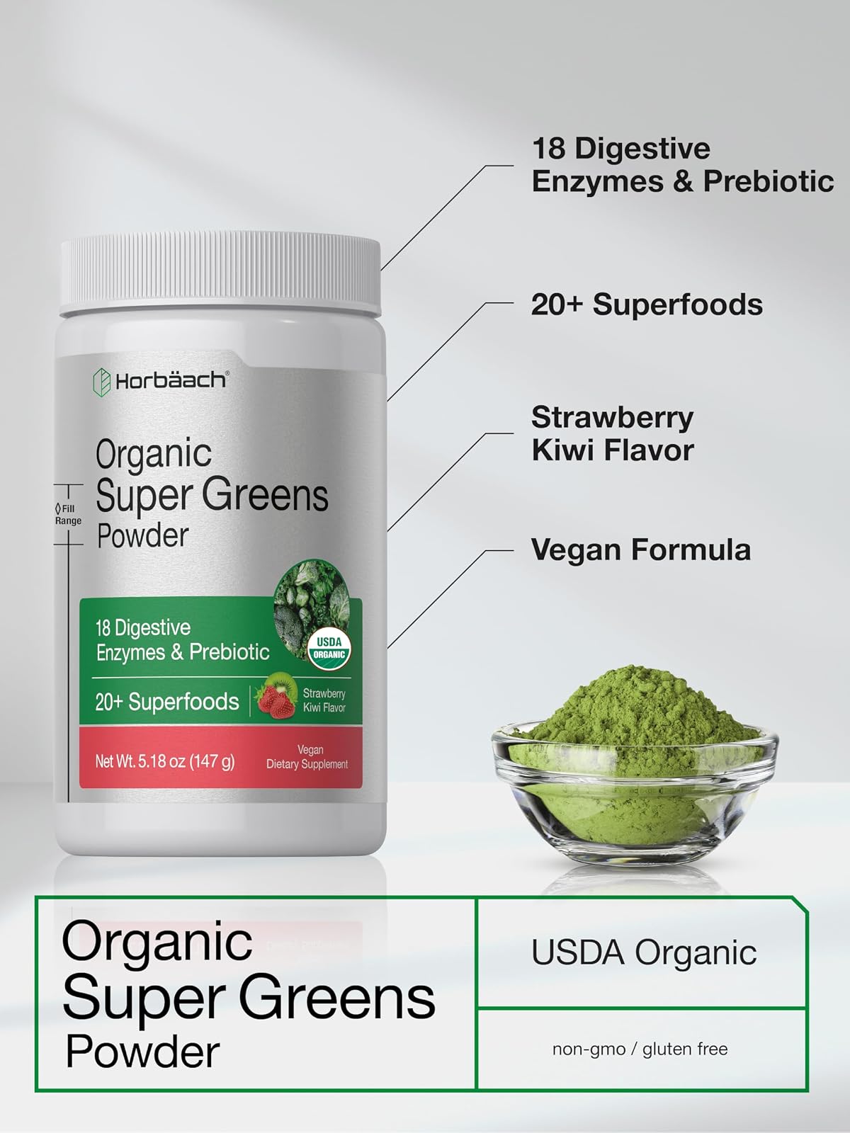 Horbäach greens powder for detox