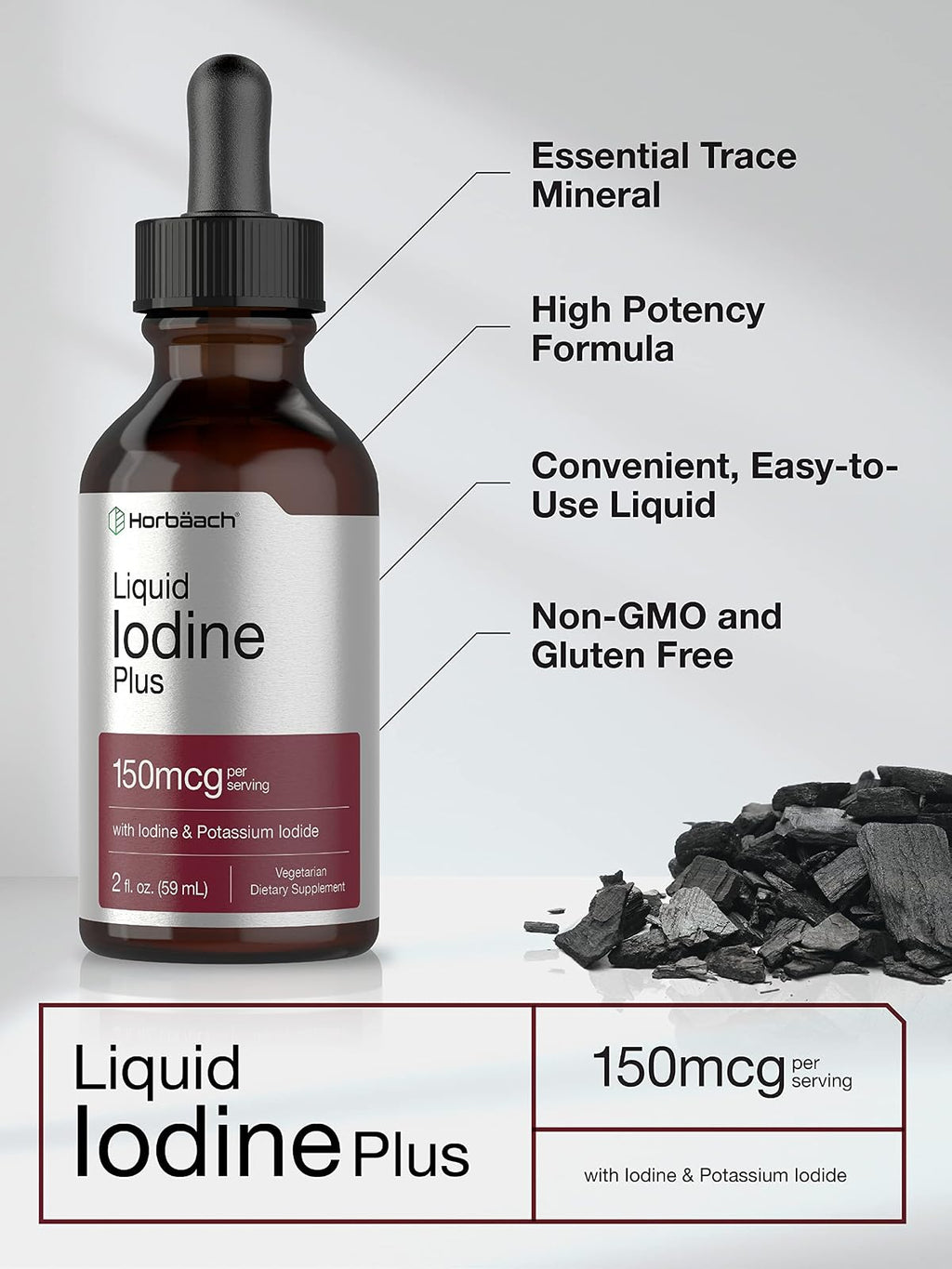 Horbäach iodine drops for thyroid support
