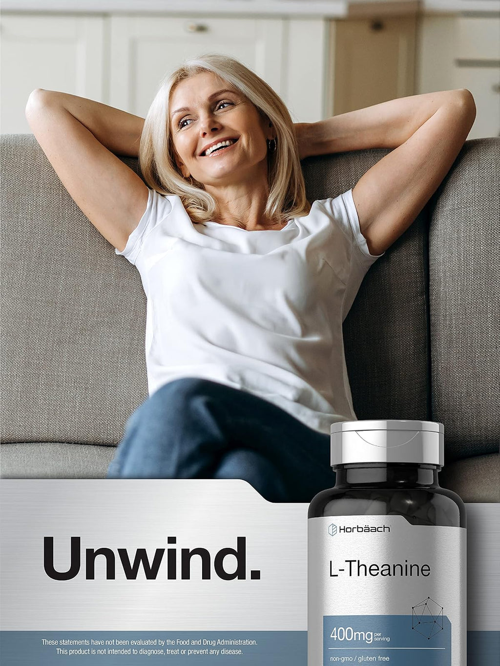 Horbäach l-theanine capsules for sleep support