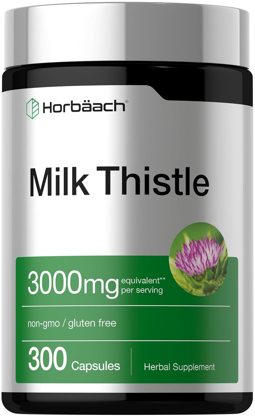 Horbäach milk thistle capsules for liver health