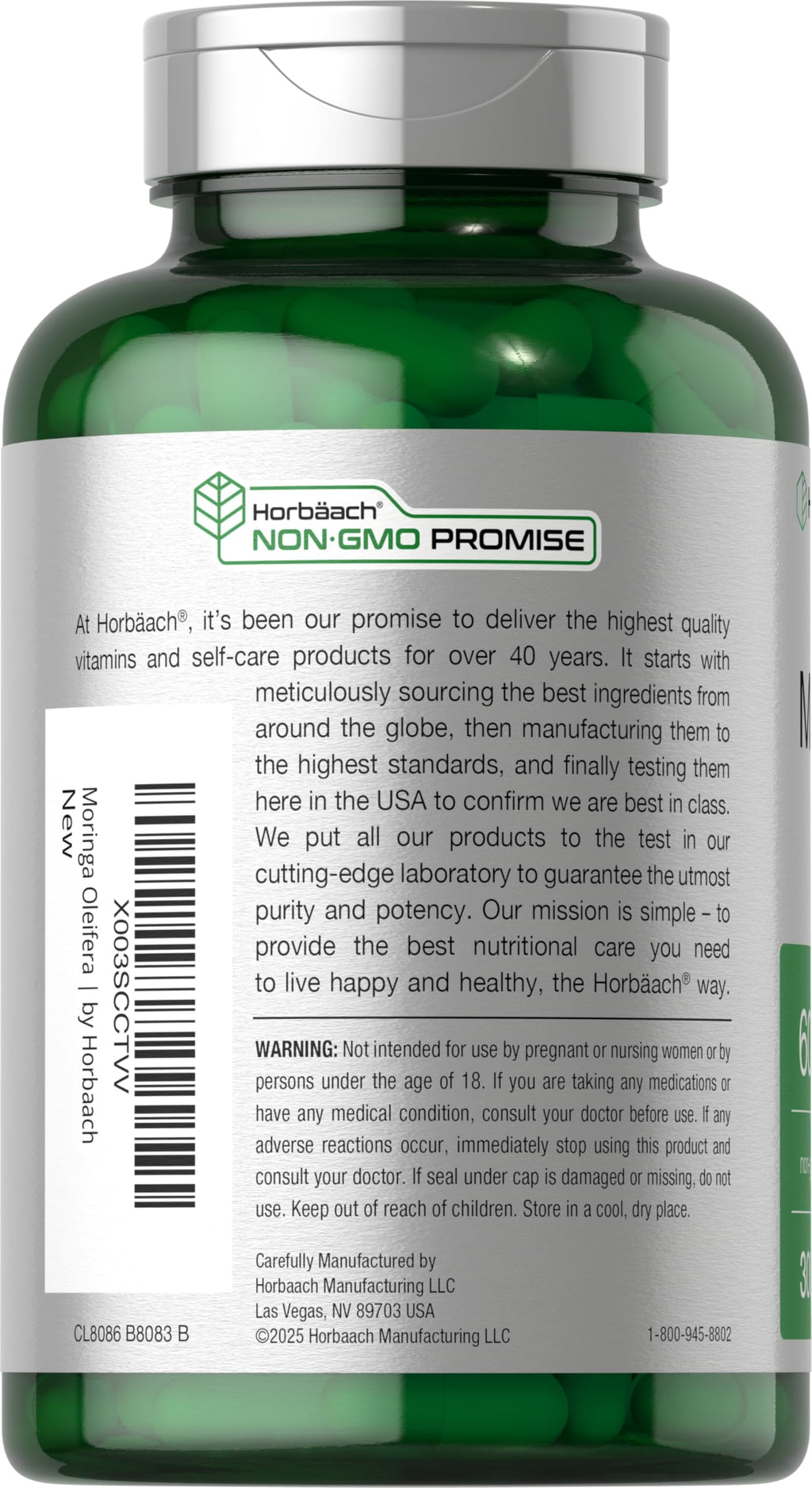 Horbäach moringa capsules for daily nutrition