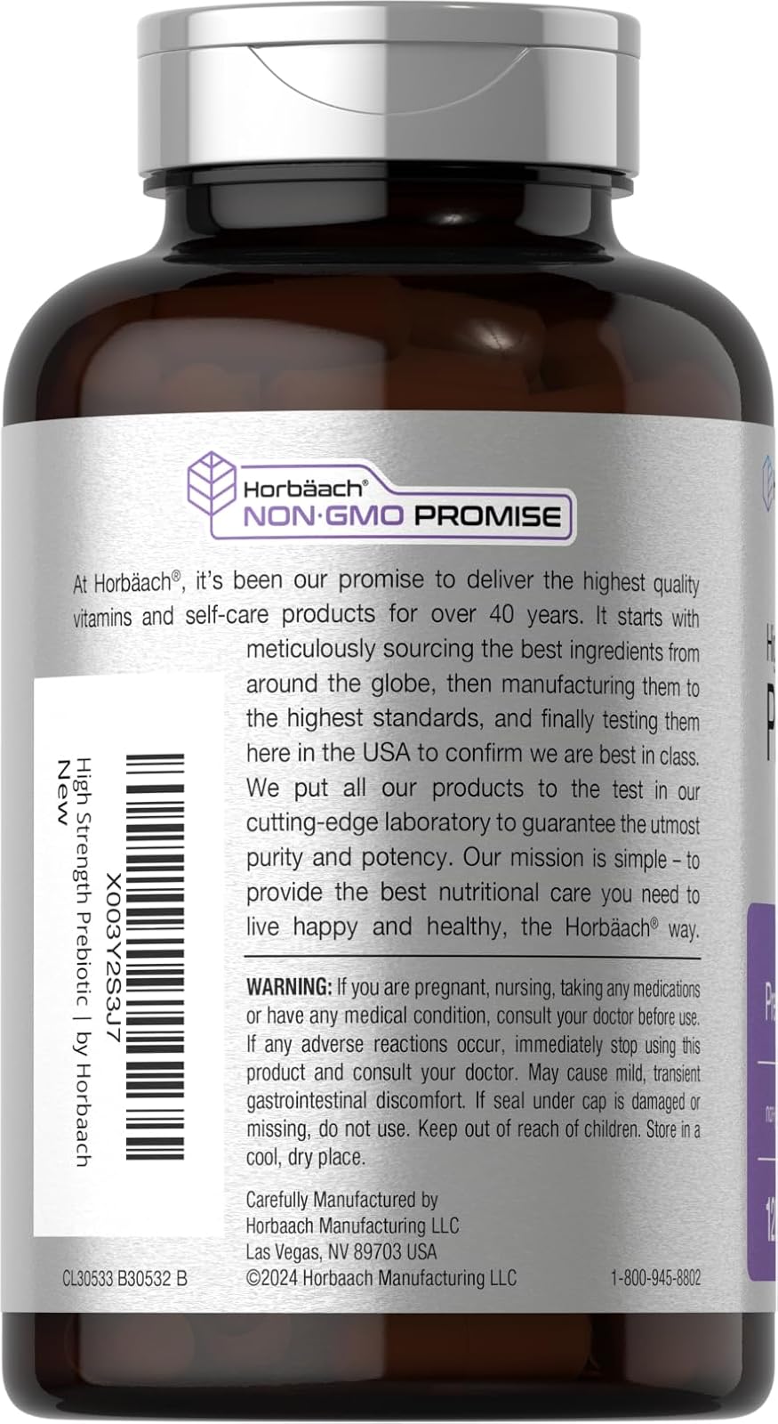Horbäach prebiotic pills for gut balance