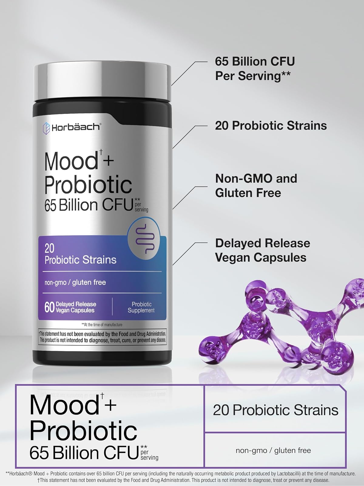 Horbäach probiotics for mood enhancement