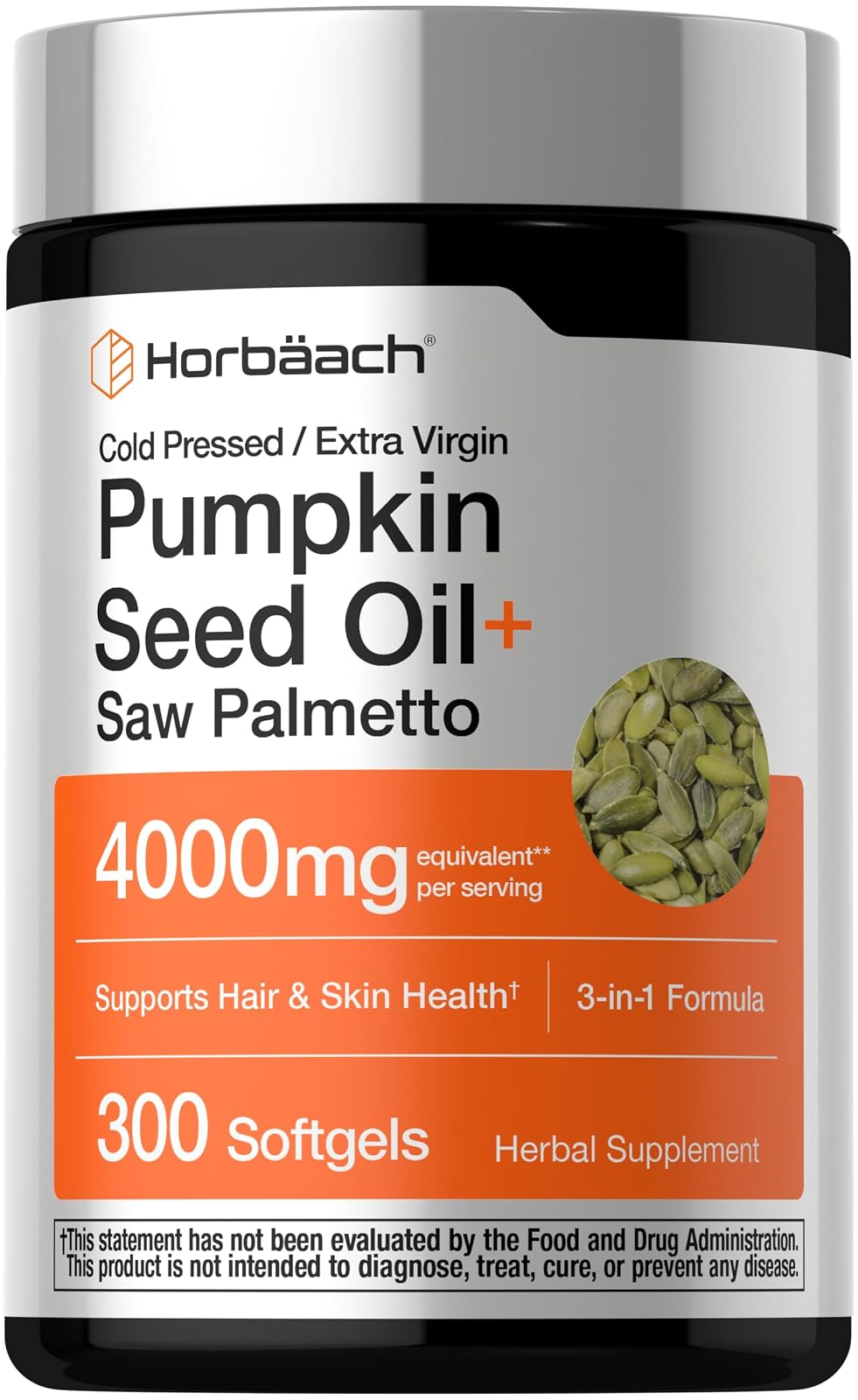 Horbäach pumpkin seed oil softgels