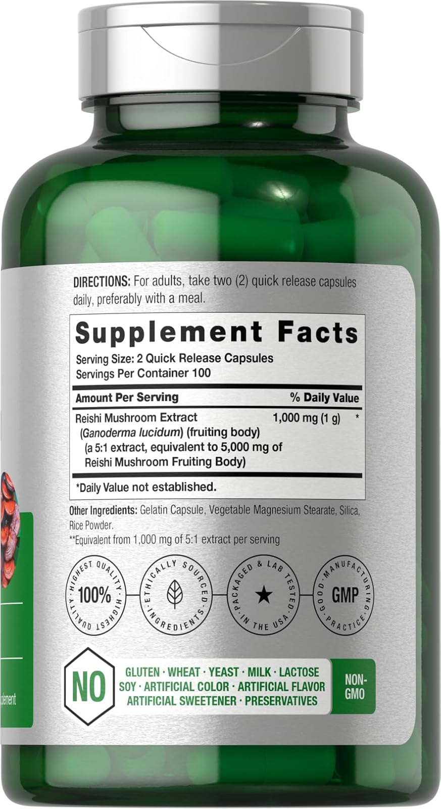 Horbäach reishi mushroom capsules