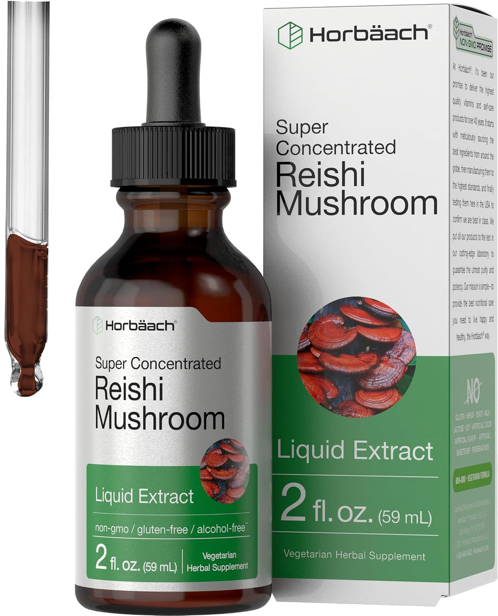 Horbäach reishi mushroom extract drops