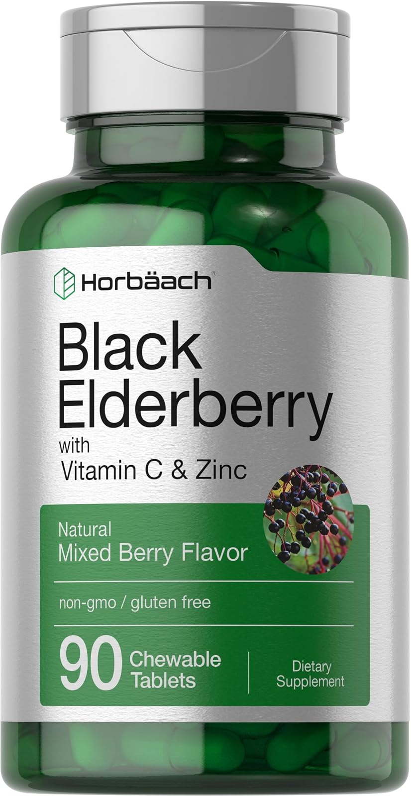 Horbaach black elderberry chewable tablets